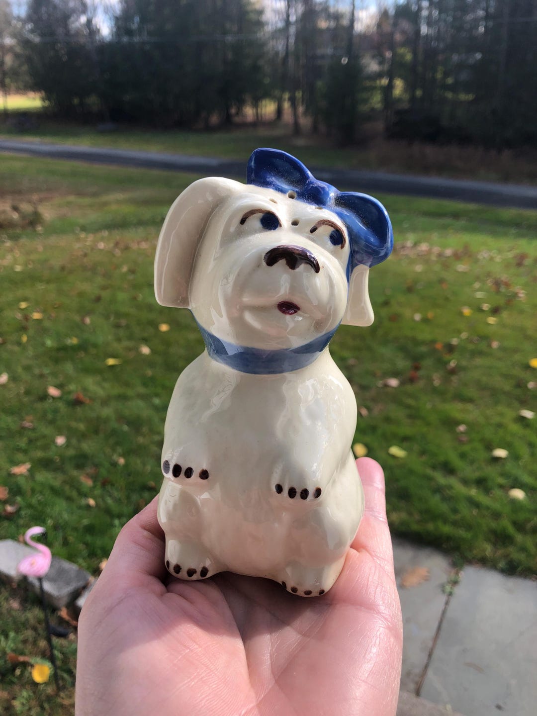 Vintage Shawnee Pottery Muggsy Mugsy Dog Tall Large Salt or Pepper ...