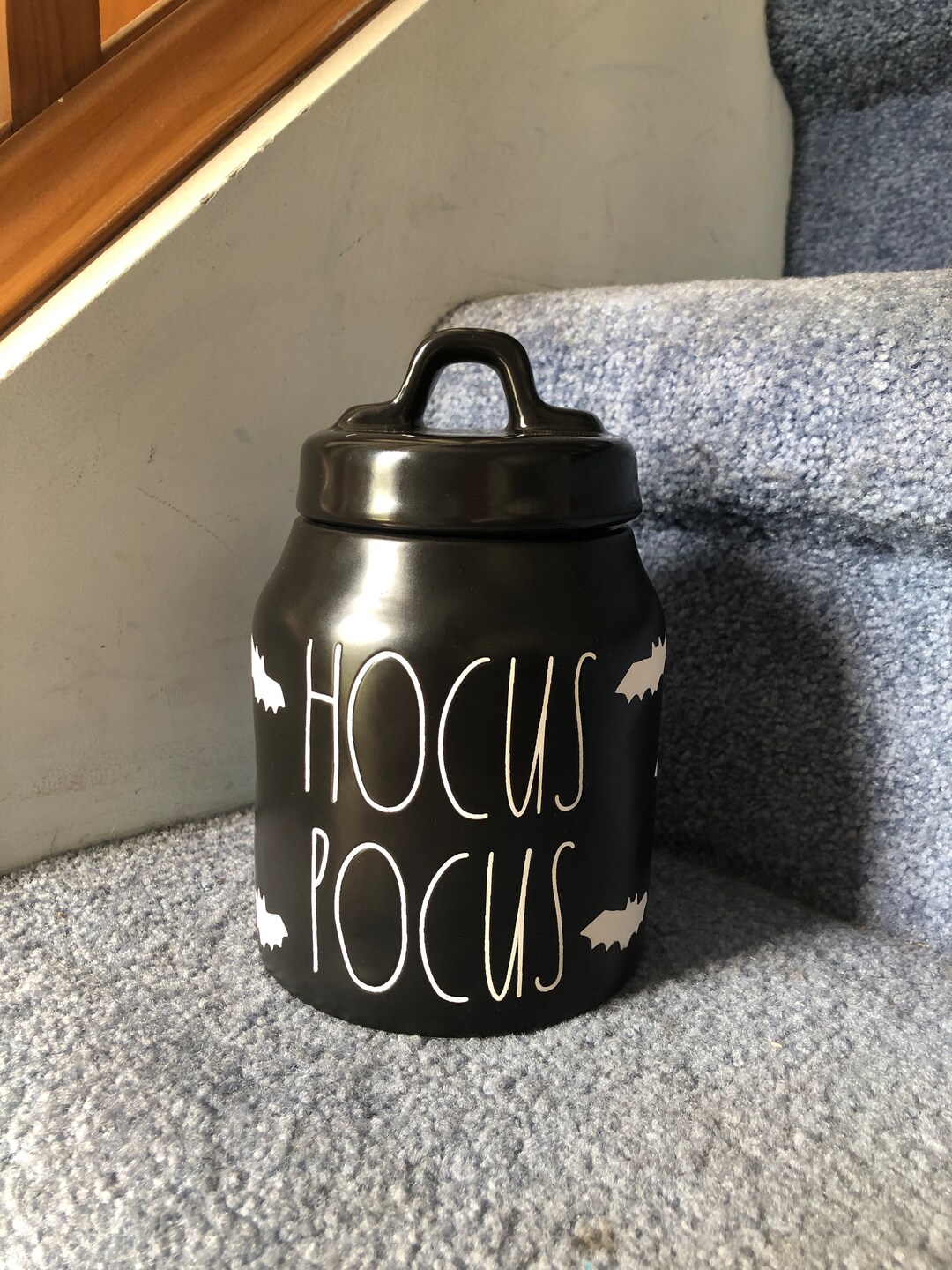 Rae Dunn Hocus Pocus Halloween Canister Black With Bats No - Etsy