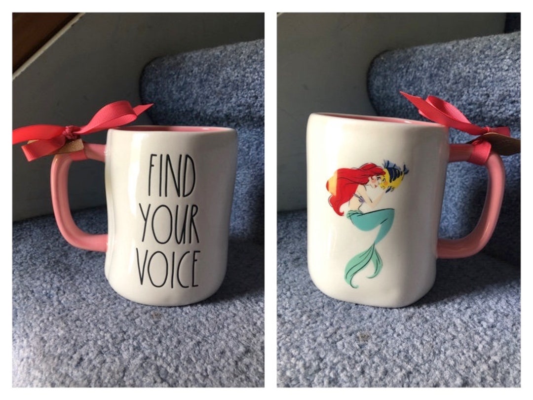 Rae Dunn Disney Princess Little Mermaid Find Your Voice Pink Mug No ...