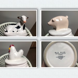 Rae Dunn New Set of 3 Country Kitchen Canisters Pig Cow & Chicken Farm ...