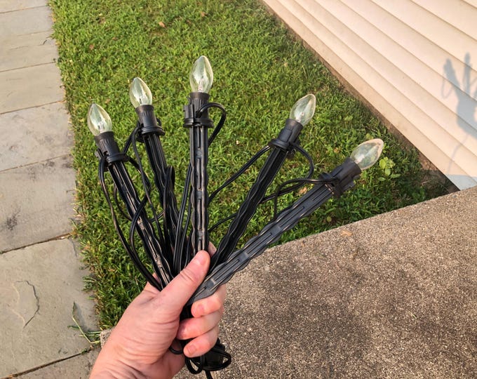 Blow Mold Pathway Light Toppers 5 Lawn Stake Markers W/ Light Cord - Etsy