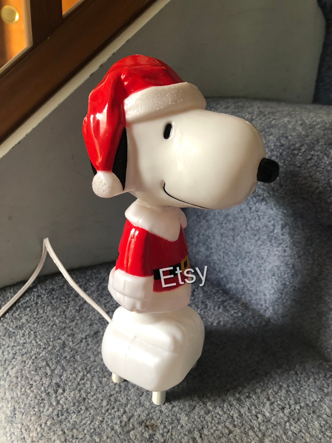 Vintage Snoopy Christmas Blow Mold Light Topper 9" Holiday Decoration ...