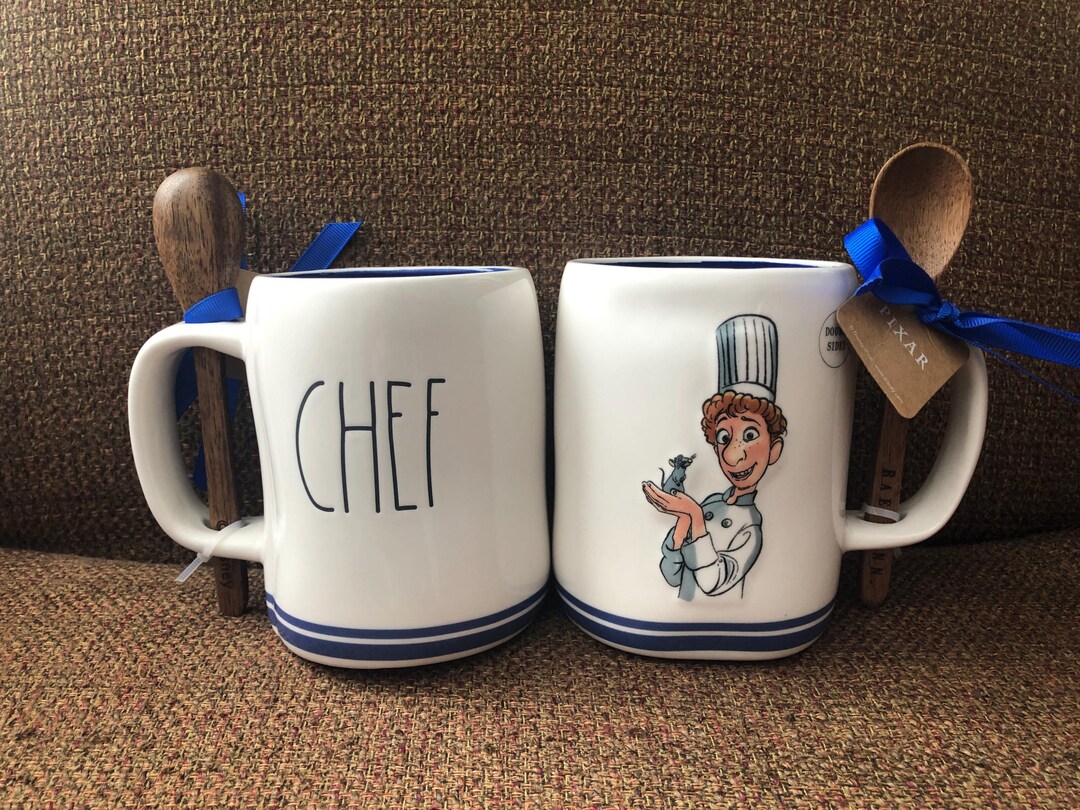 Rae Dunn New Disney Ratatouille "chef" Mug W/ Wood Spoon in Handle No ...