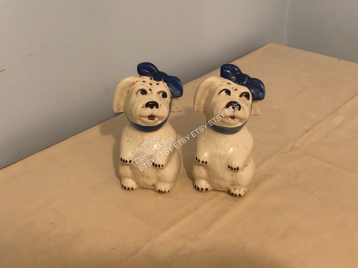 Vintage Shawnee Pottery Muggsy Mugsy Dog Tall Large Salt & - Etsy