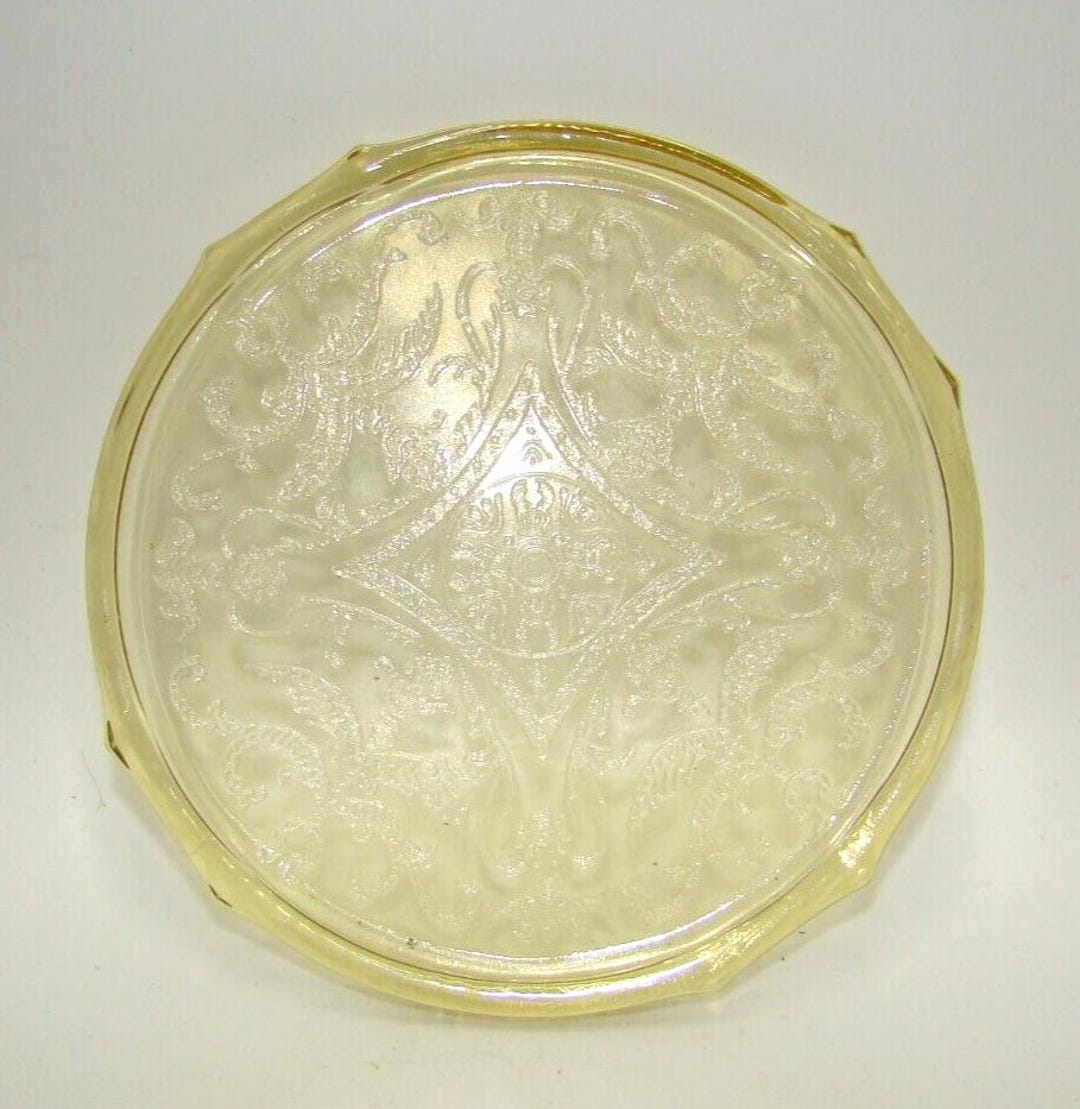 RARE Vintage Depression Glass Federal Glass Amber Madrid Hot Plate or ...