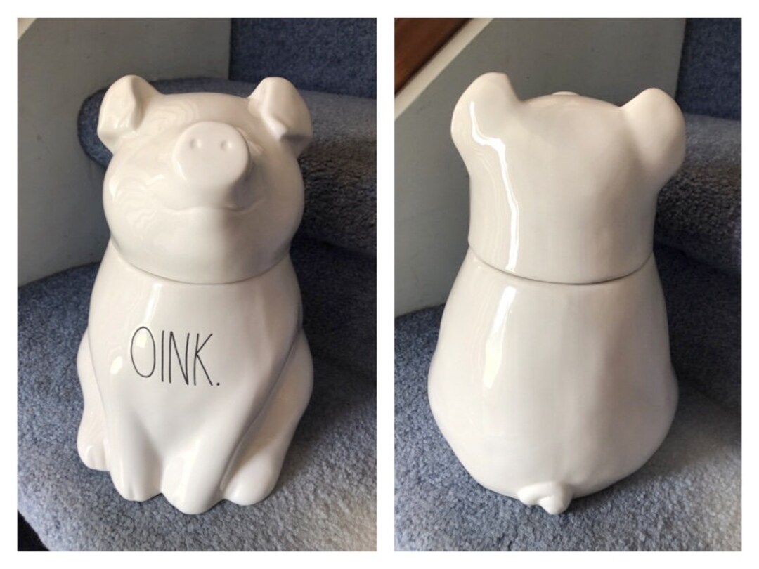 Rae Dunn New oink Pig Canister Cookie Jar Country Kitchen Farmhouse ...