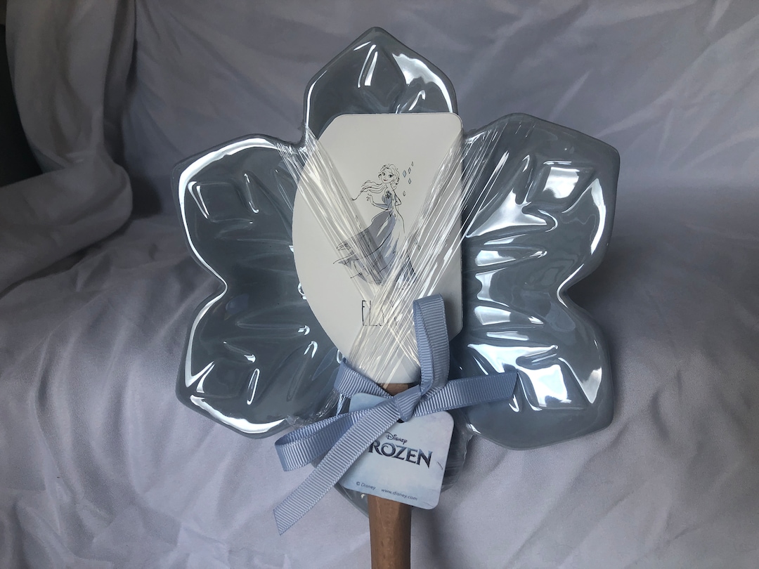 Rae Dunn New Disney Frozen Elsa Blue Iridescent Spoon Rest & Spatula No ...