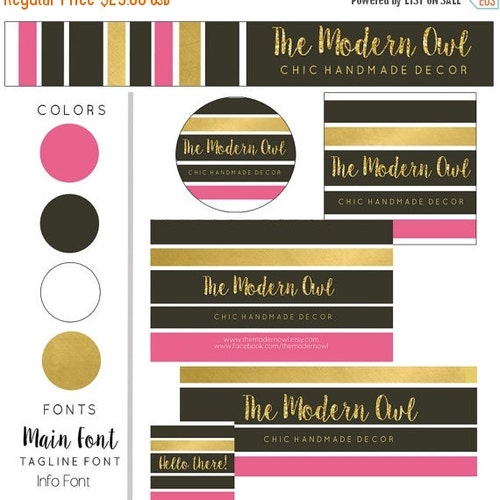 Premade Shop Set With 2 Banners // Additional Graphics // | Etsy