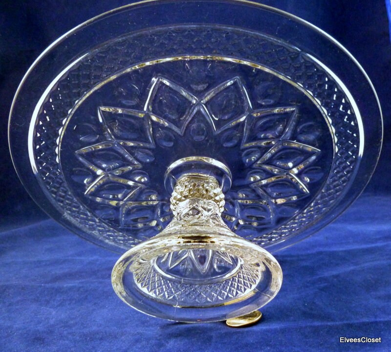 IMPERIAL CAPE COD Glass Cake Stand With Rum Well Imperial Glass Cake ...