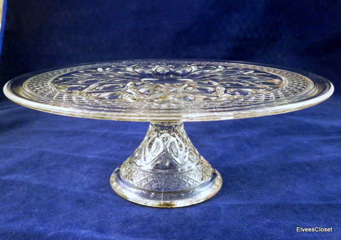 IMPERIAL CAPE COD Glass Cake Stand With Rum Well Imperial Glass Cake ...