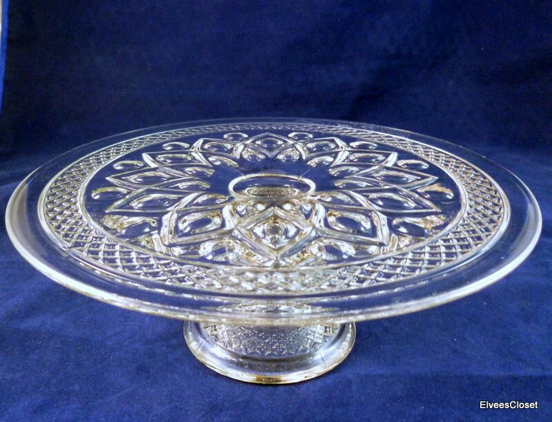 IMPERIAL CAPE COD Glass Cake Stand With Rum Well Imperial Glass Cake ...