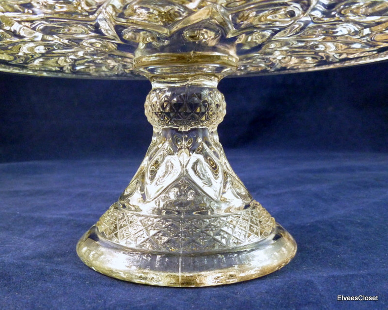 IMPERIAL CAPE COD Glass Cake Stand With Rum Well Imperial Glass Cake ...
