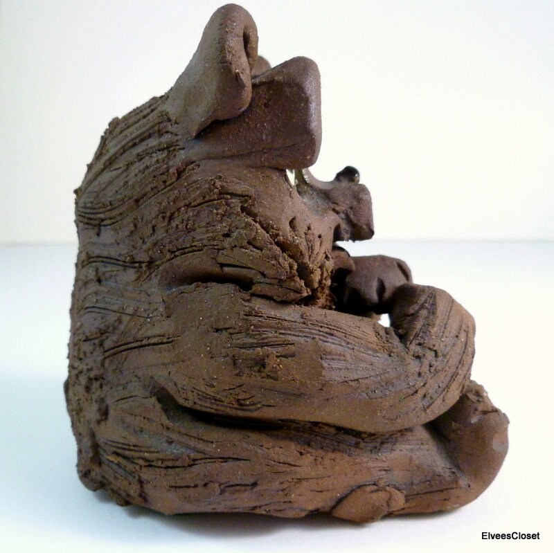 MAX HINDT BEAR Hand Signed Bear Pottery by Max Hindt Brown Ceramic ...