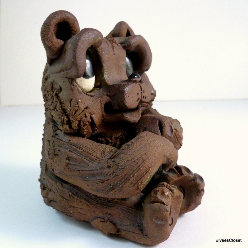 MAX HINDT BEAR Hand Signed Bear Pottery by Max Hindt Brown Ceramic ...