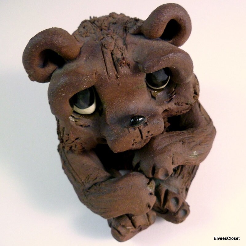 MAX HINDT BEAR Hand Signed Bear Pottery by Max Hindt Brown Ceramic ...