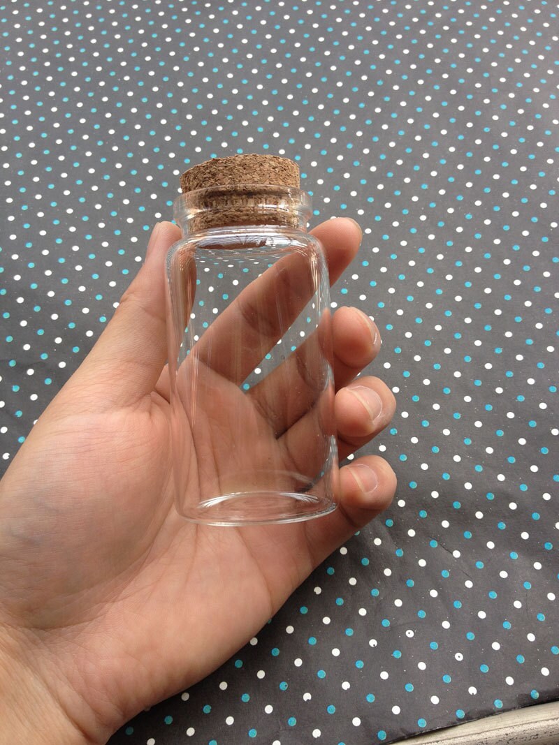 4 Mini Glass Bottles With Corks 46x 90mm - Etsy