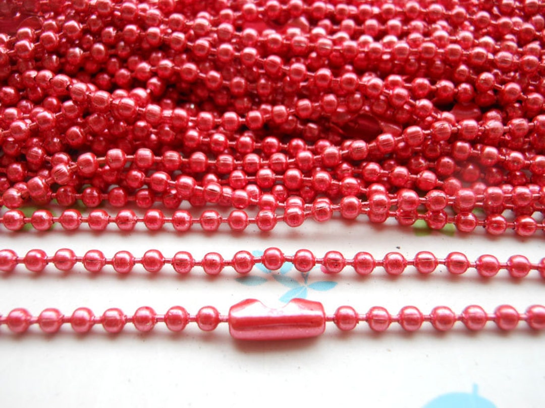 SALE--10 Pcs 27inch, 2.4 Mm Red Ball Chain Necklaces - Etsy