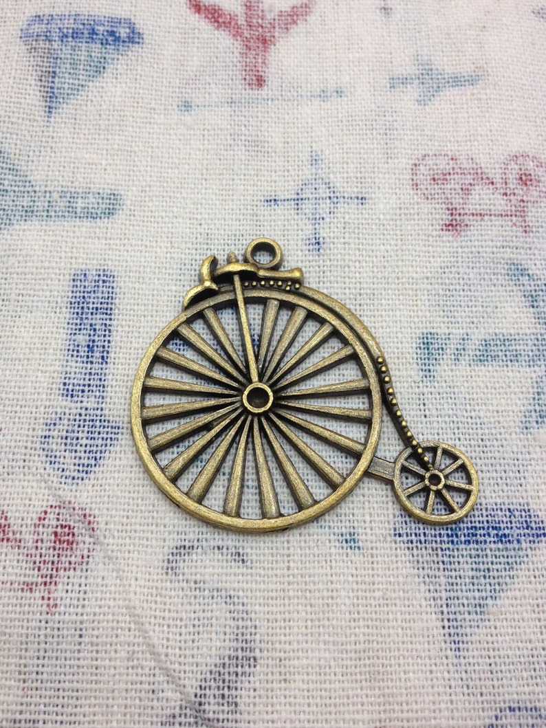6 PCS 50x45mm Antique Bronze Bicycle Charm Pendant - Etsy