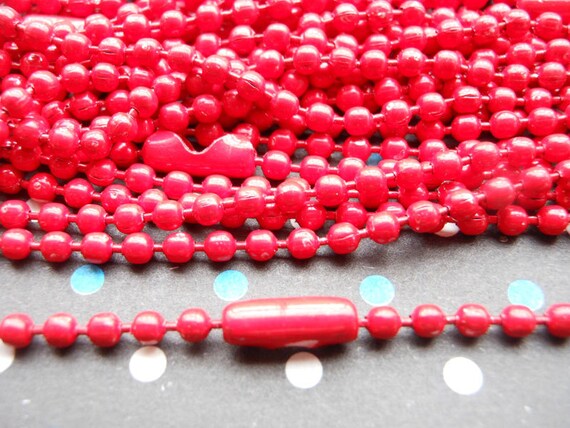 SALE10 Pcs Red Ball Chain Necklaces 27inch 2.4 Mm - Etsy UK