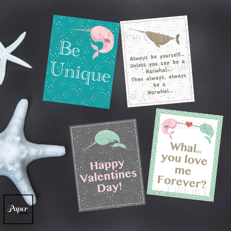 Narwhal Valentine - Etsy