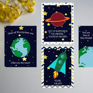 Out of This World Valentine-diy Printable-holiday Card-instant Download ...