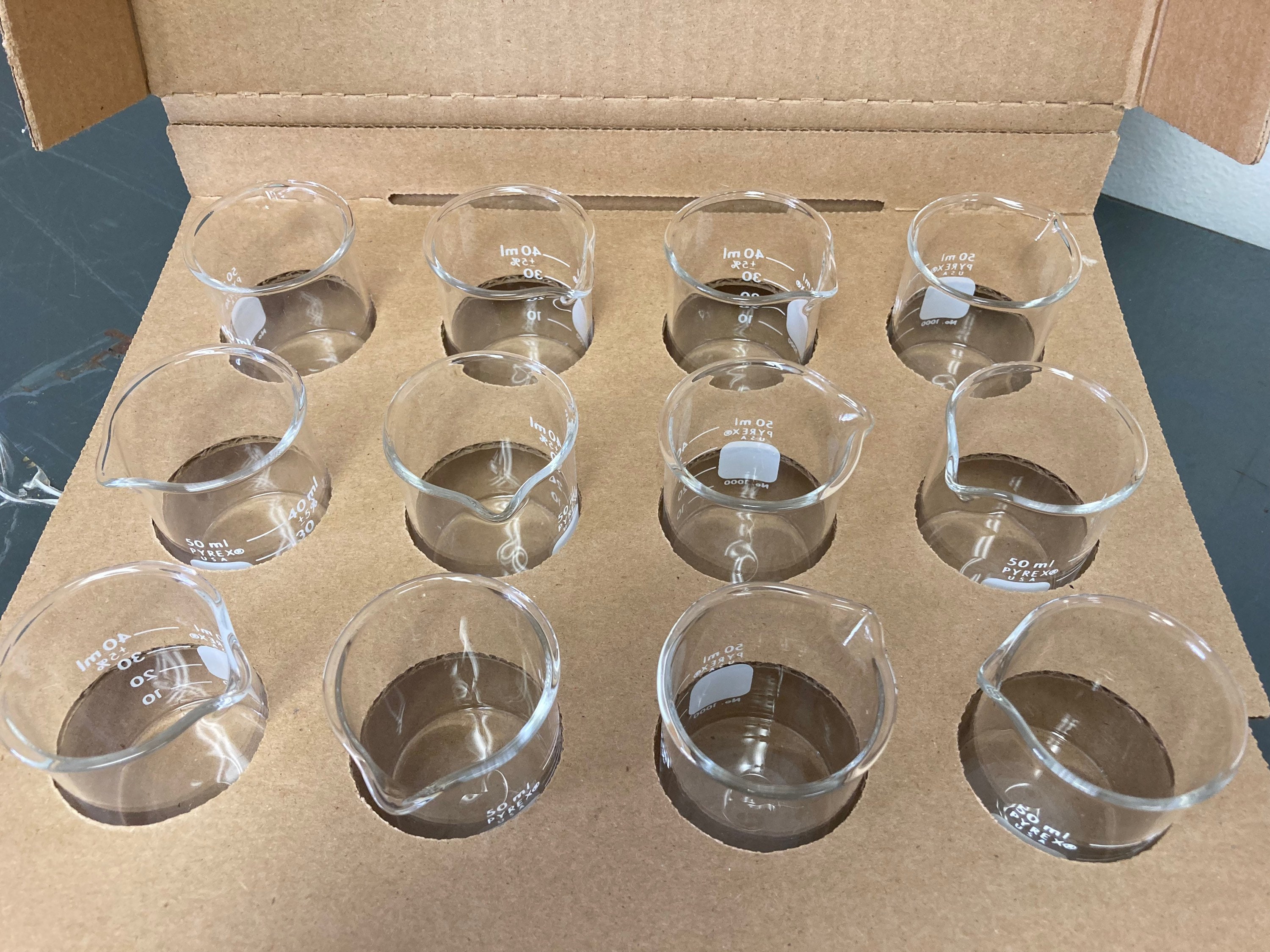 Pyrex Beakers 50 Ml Set of 12 - Etsy