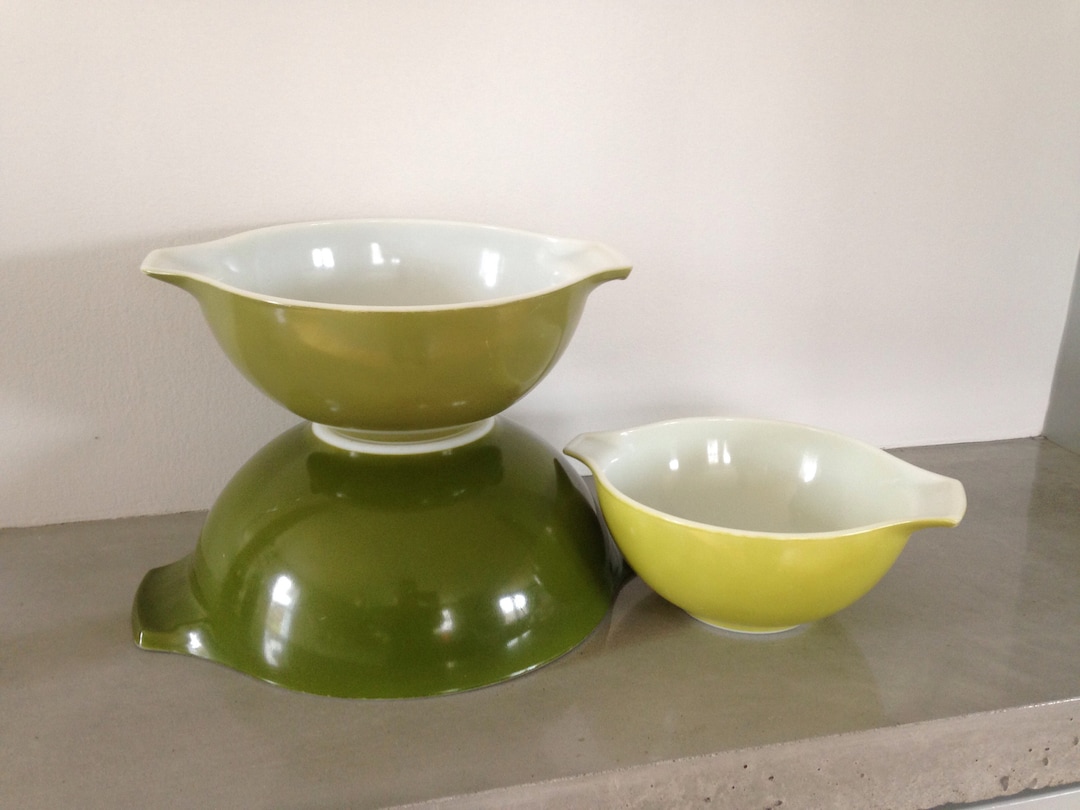 Vintage Pyrex Green Bowls Verde Cinderella Nesting Mixing Bowls 60s - Etsy