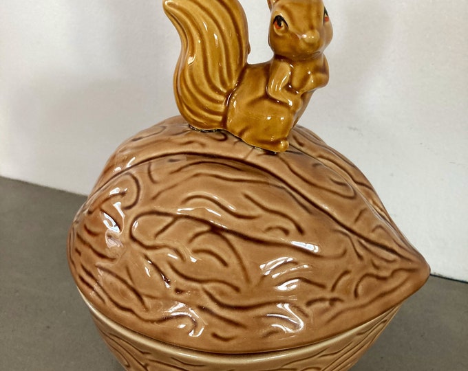 Vintage Squirrel and Nut Candy Dish - Etsy
