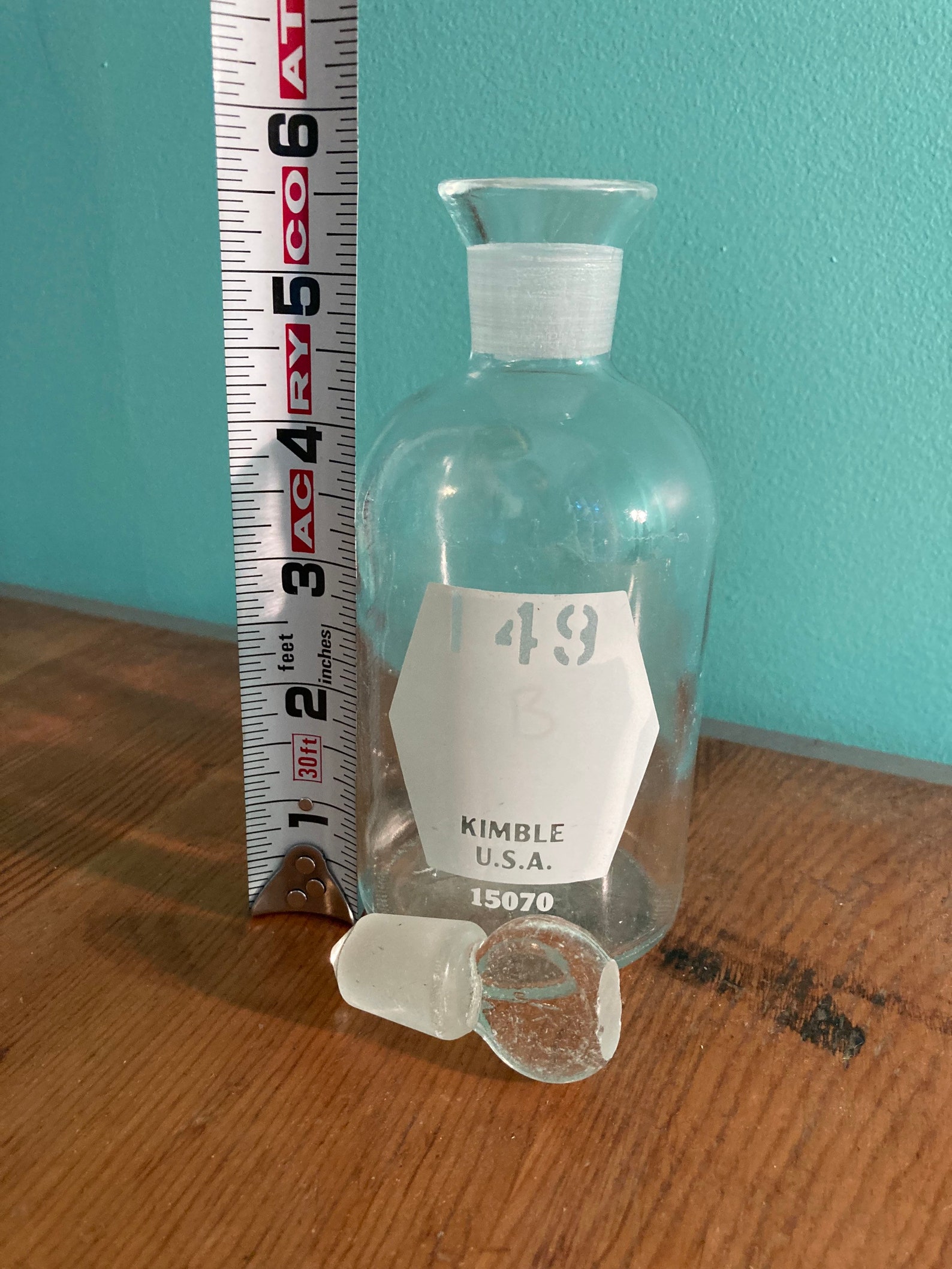 Vintage Glass Bottle Chemistry Laboratory Ground Glass Stopper - Etsy UK