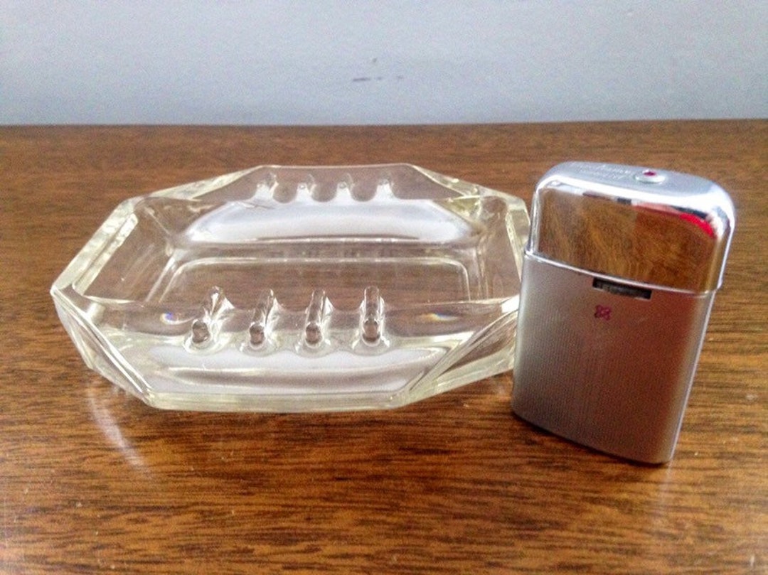 Vintage Lighter and Ashtray Ronson Veriflame Mid Century Art Deco - Etsy