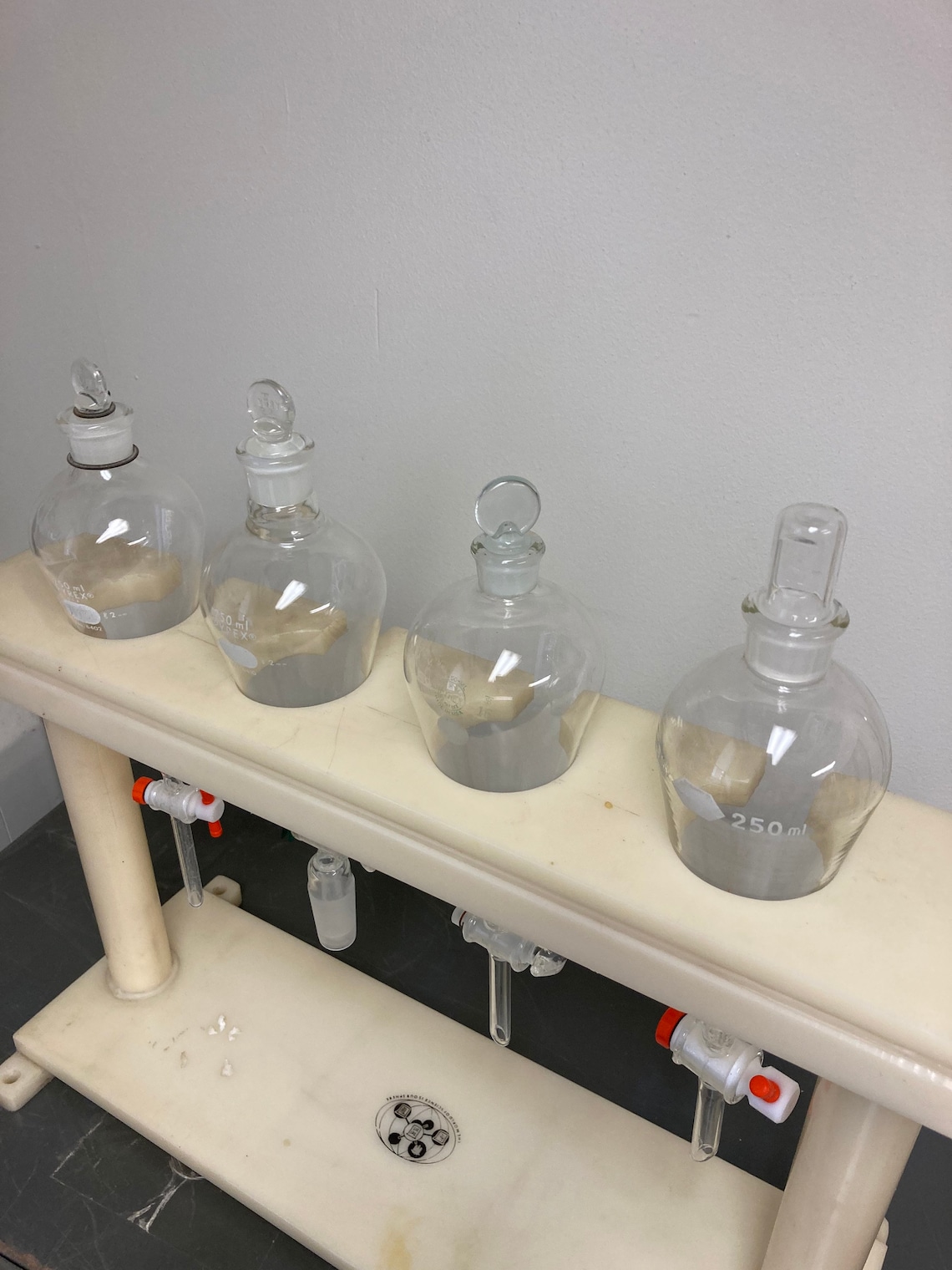 Vintage Laboratory Glassware and Stand - Etsy