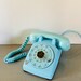 Vintage Turquoise Rotary Phone - Etsy