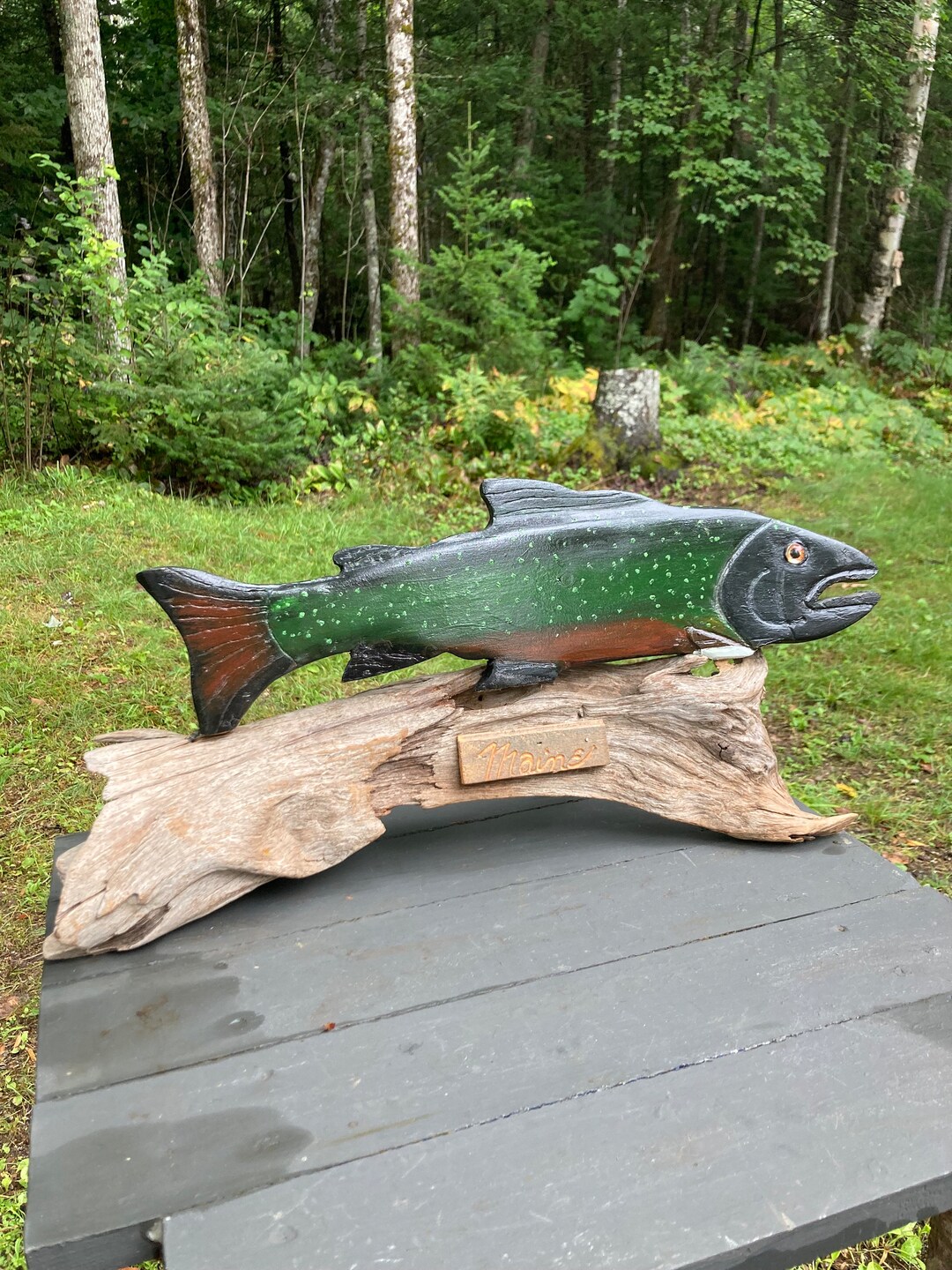 Handmade Fish Wood Carving - Etsy