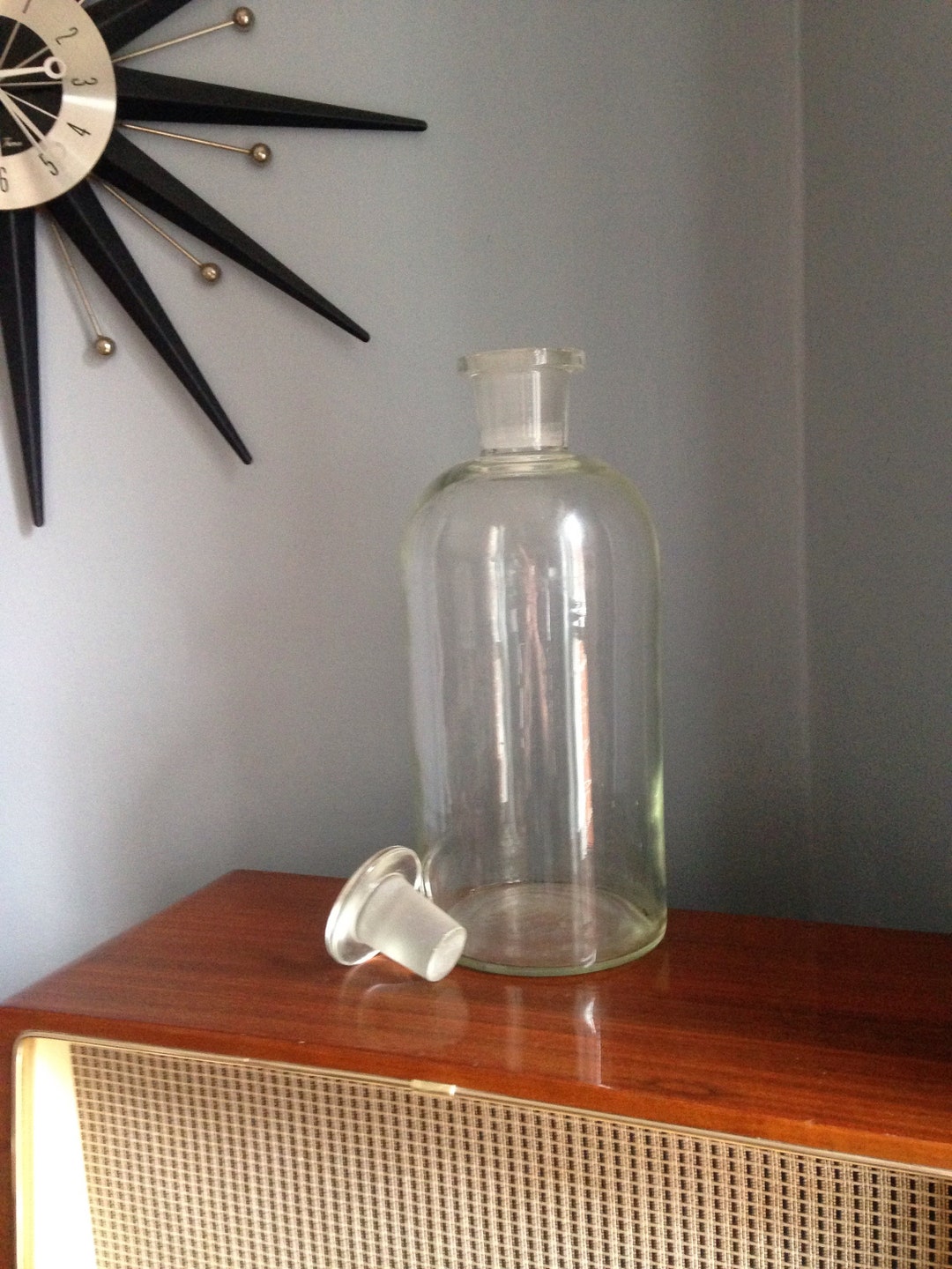 Vintage Laboratory Glass Bottle With Ground Glass Stopper - Etsy