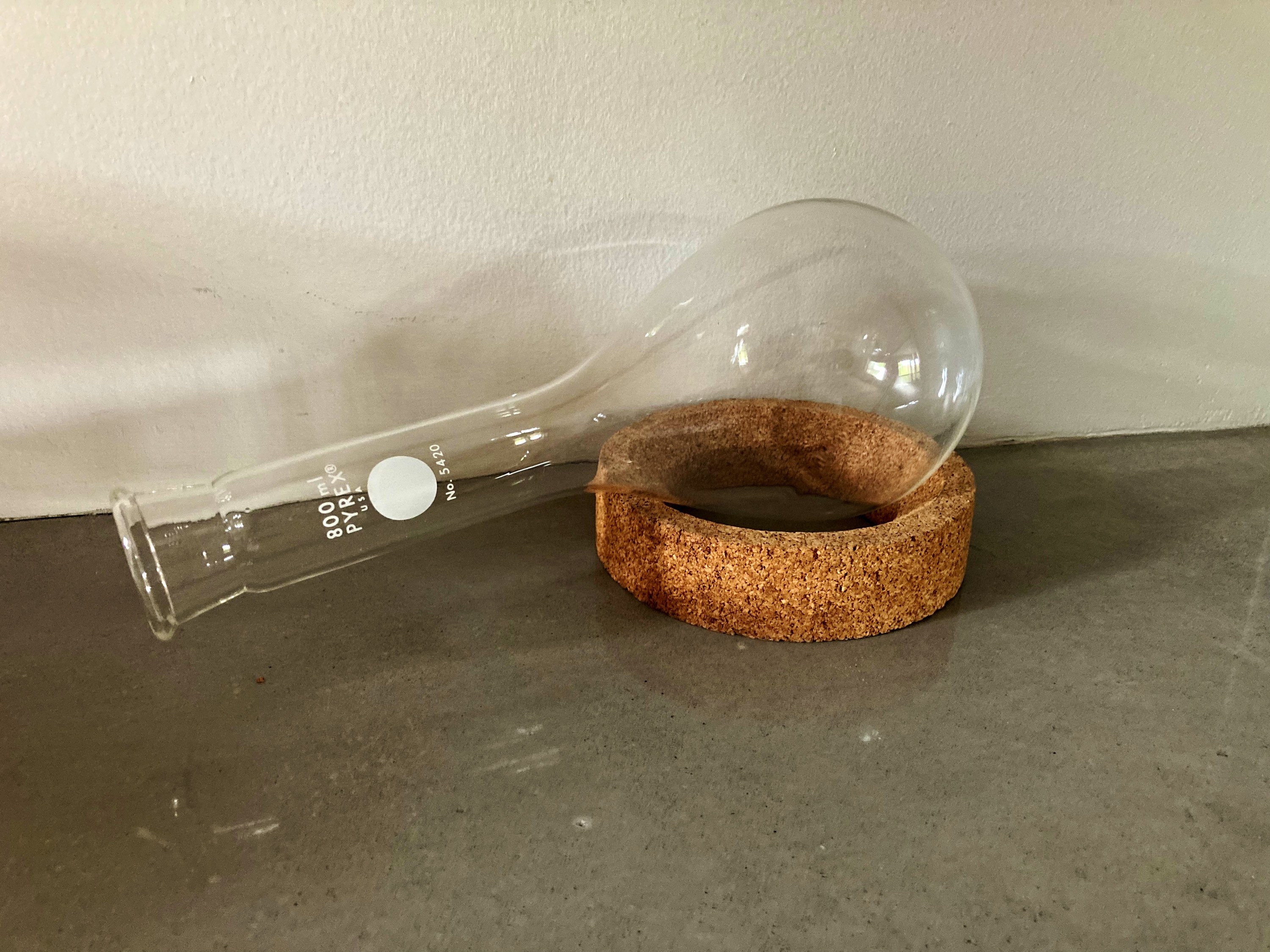 Pyrex Flask Lab Glass Round Bottom - Etsy