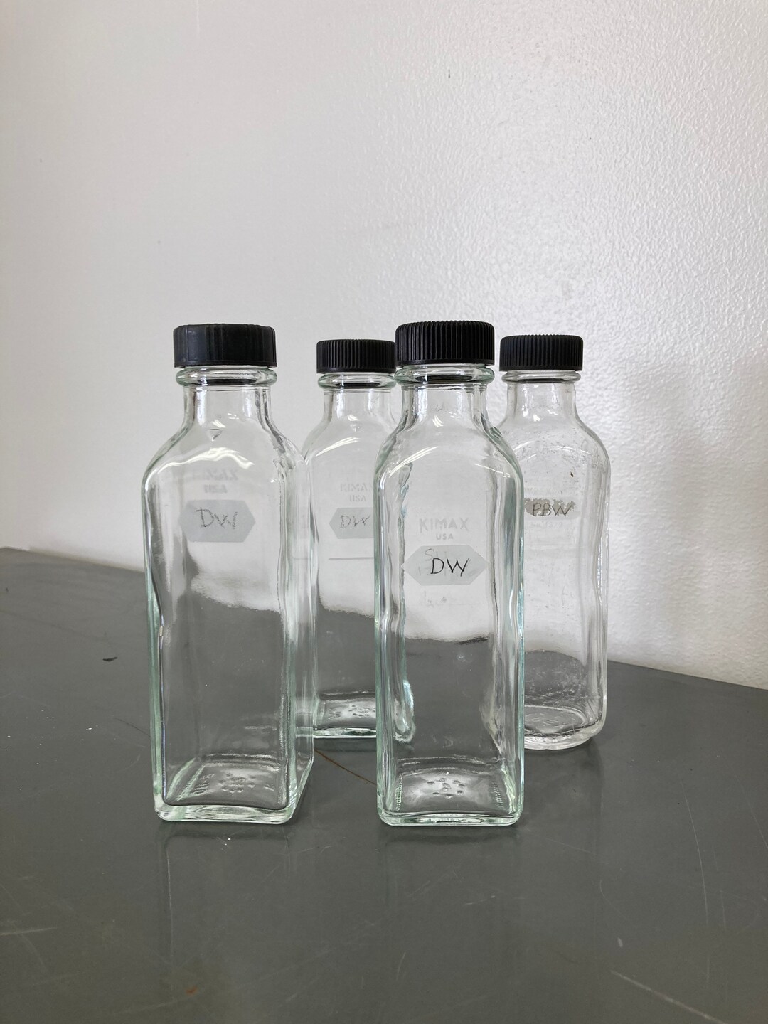 Vintage Laboratory Square Glass Bottles Kimax - Etsy