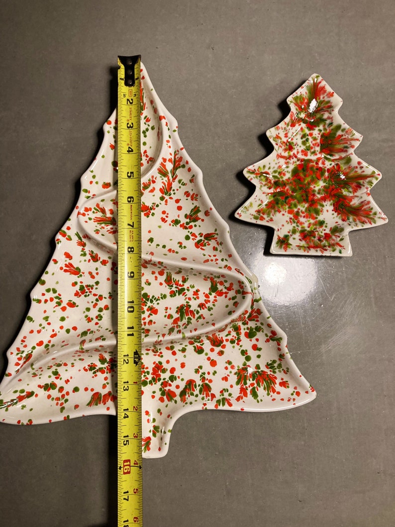Vintage Ceramic Christmas Tree Serving Tray Party Platter - Etsy