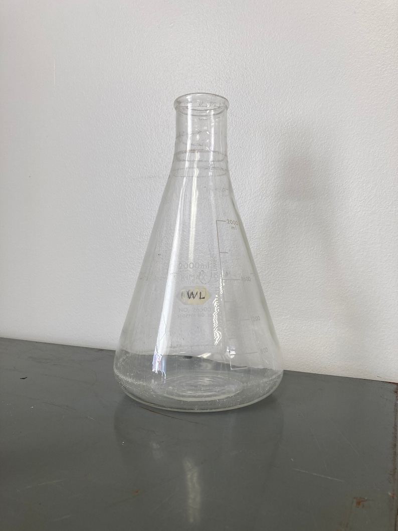 Vintage Erlenmeyer Flask 2000 Ml - Etsy