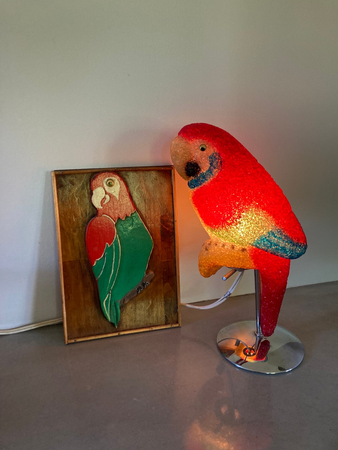 Vintage Parrot Light and Sign - Etsy