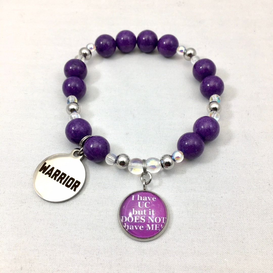 Ulcerative Colitis Awareness Stainless Steel Photo Charm With Stainless ...