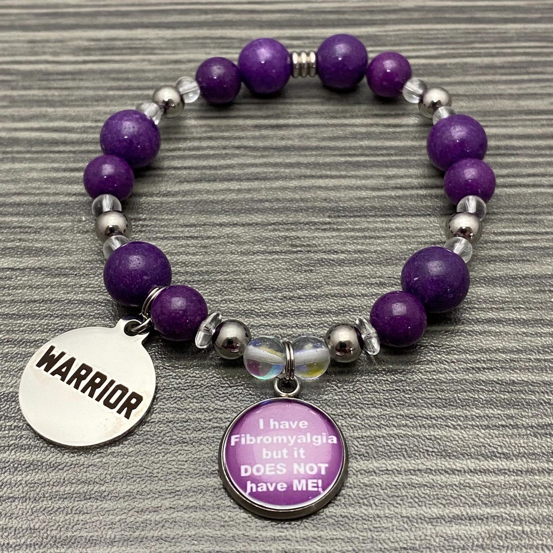 Fibromyalgia Awareness Stainless Steel Photo Charm With Stainless Steel ...