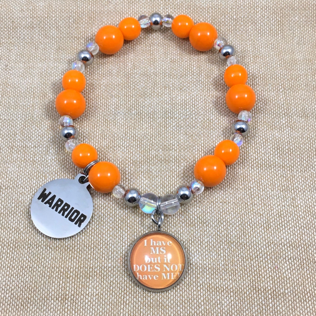 MS Multiple Sclerosis Awareness Stainless Steel Photo Charm With ...