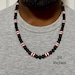 Trinidad & Tobago Flag Inspired Necklace With Matte Onyx Stone and ...
