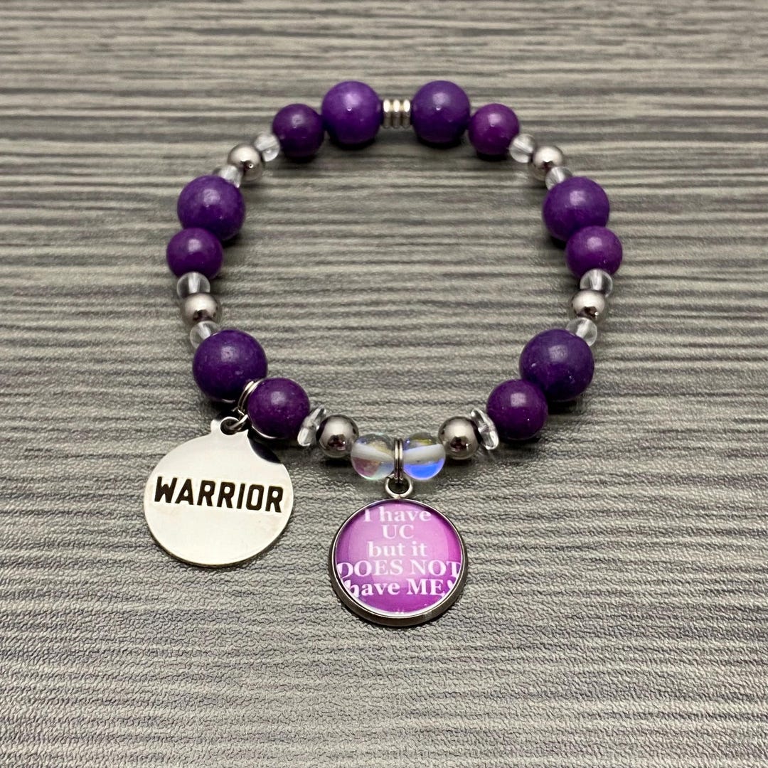 Ulcerative Colitis Awareness Stainless Steel Photo Charm With Stainless ...