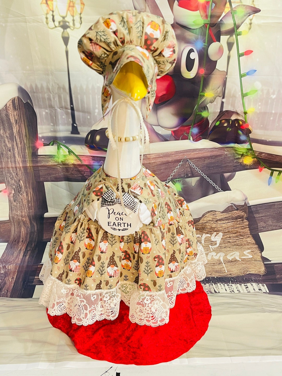 Christmas Goose Outfit/ Goose Outfit/large Goose - Etsy