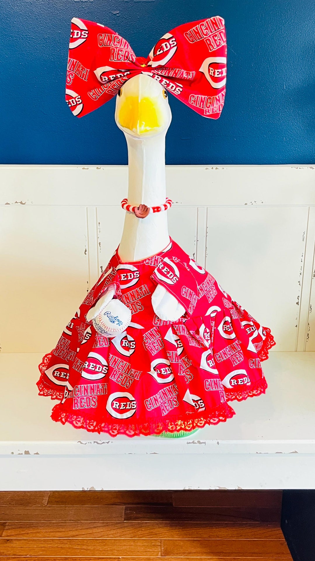 Cincinnati Red/large Goose/porch Goose/garden Goose/lawn Goose/clothes ...