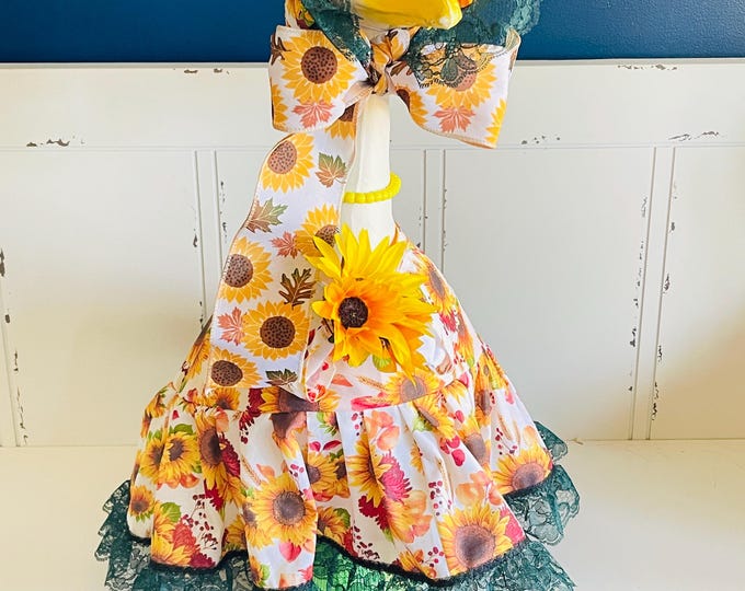 Sunflower Goose Outfit/large Goose/porch Goose/garden Goose/lawn Goose ...
