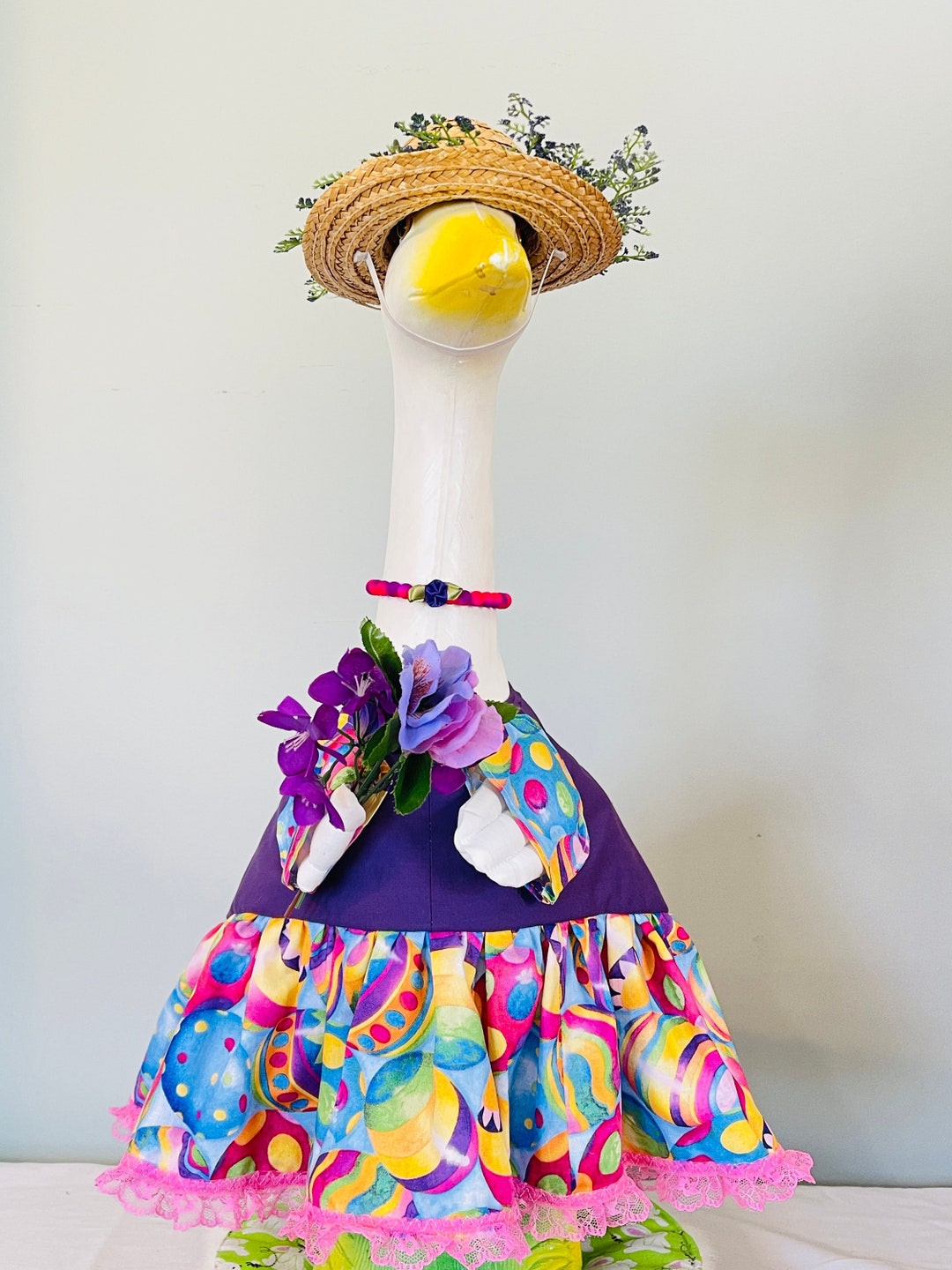 Easter Goose Outfit/lawn Garden Goose/goose Outfits/porch Goose/large ...