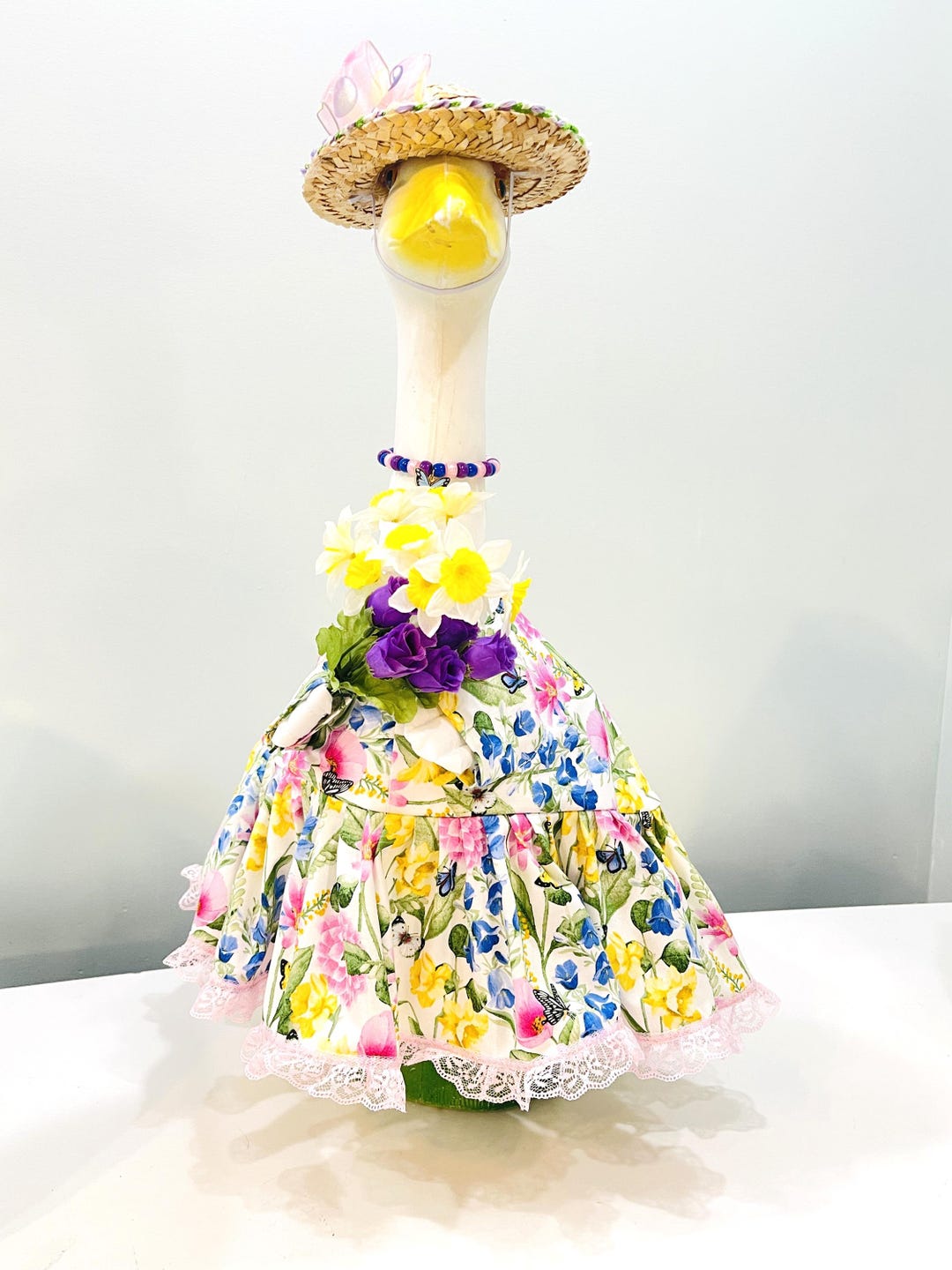 Spring Goose Outfit/lawn Garden Goose/goose Outfits/porch Goose/large ...