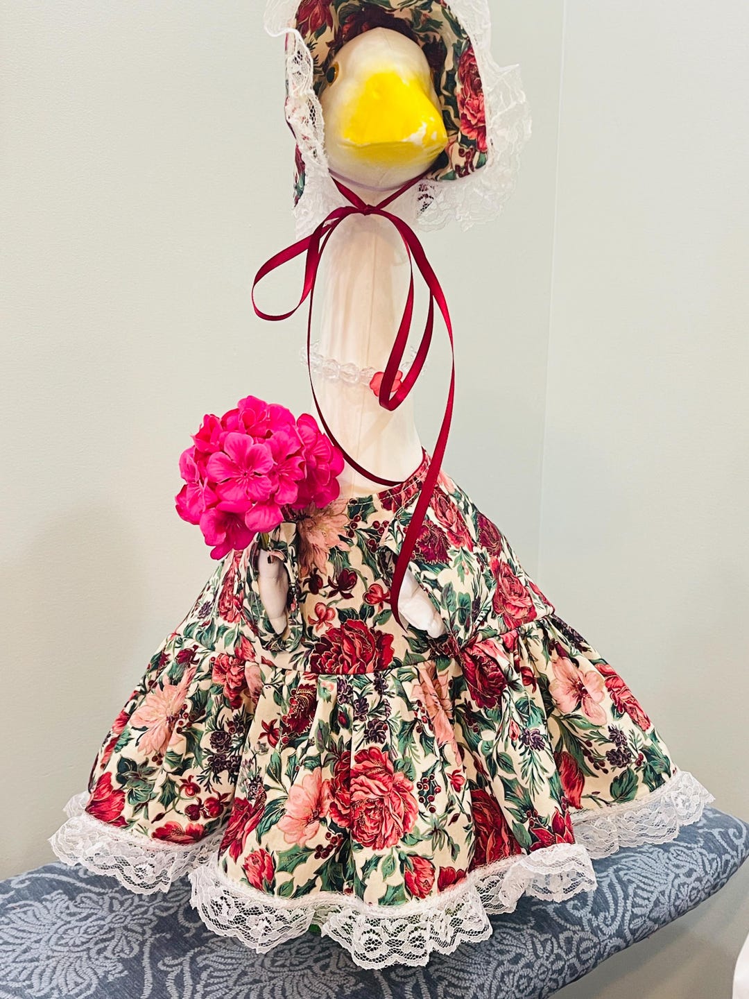 Rose Goose Outfit/goose Outfits/porch Goose/lawn Goose/large Goose ...